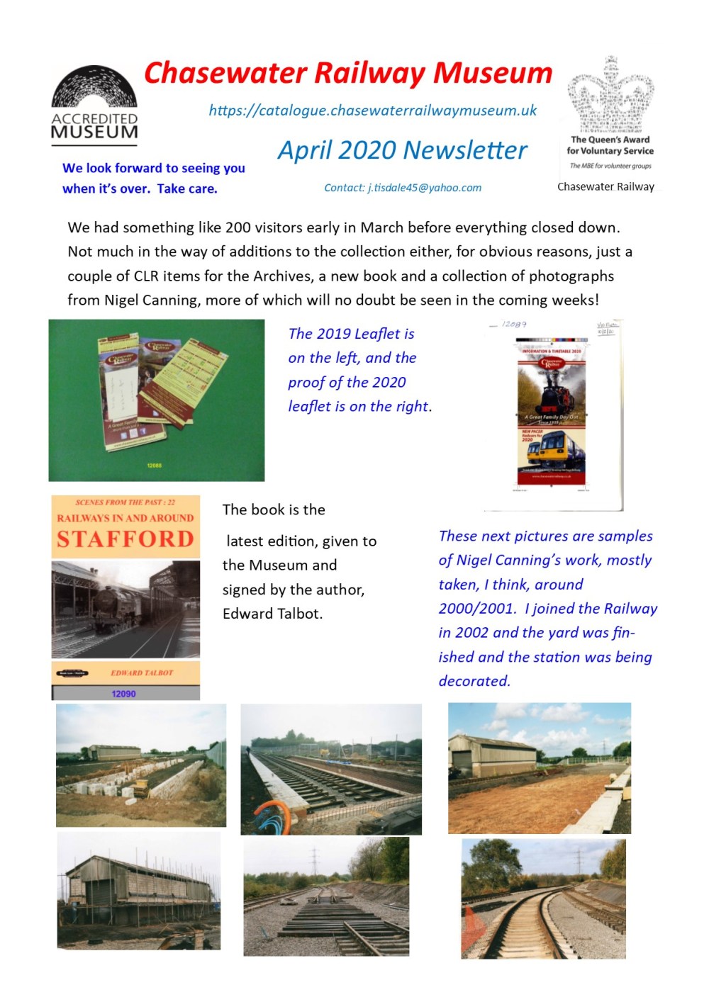 Chasewater Railway Museum – April 2020 Newsletter | Chasewater Railway ...