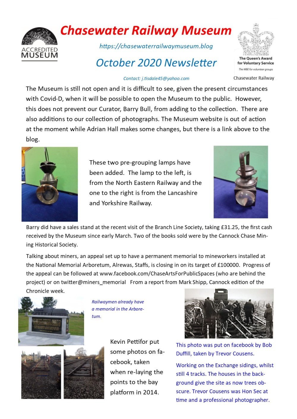 Chasewater Railway Museum – October 2020 Newsletter | Chasewater ...